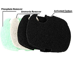 AQUANEAT Replacement Filter Pads Compatible with SUNSUN HW-304B/404B/704B/3000 CF500 Activated Carbon/Phosphate/Ammonia Aquarium Fish Filter Media