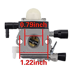 Wellsking FS 38 Carburetor for Stihl fs55 Carburetor HL45 HS45 KM 55 FC55 FS45 FS46 FS46C FS55 FS55R FS55RC FS45C FS45L FS55C FS55T String Trimmer Weedeater Rep C1Q-S186 with Replacement Kit
