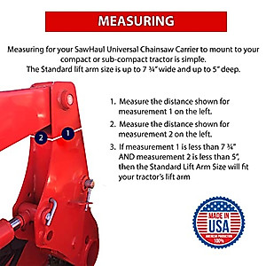 SawHaul Universal Chainsaw Carrier Kit for Tractors Made in USA