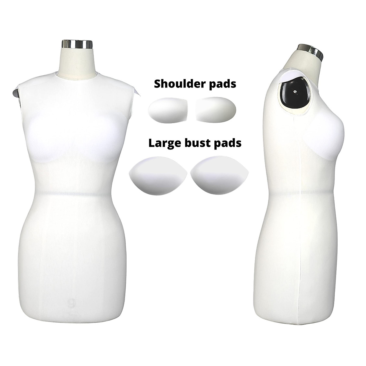 Pro Modular Dress Form Padding Plus Size Kit (24 Pieces) – Adjustable Body Form Padding Set for Sewing and Mannequin – Adult Female Dress Padding – Dress Making and Tailoring Accessories