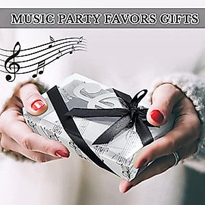 100 Pcs Musical Notes Bookmarks with Elegant Silk Tassel Music Metal Bookmarks Musical Wedding Favors Music Party Favors Gifts with Tassels and Gift Box for Students Band Office Book Piano Decorations