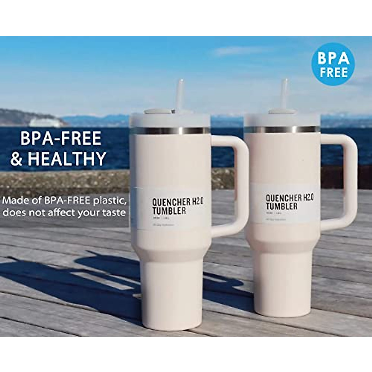 Replacement Straw for Stanley Cup Tumbler 40 oz 30 oz 20 oz Adventure Quencher, 4 Pack Reusable Straws Stanley Cup Accessories Straws for Stanley 40 oz Tumbler with Handle