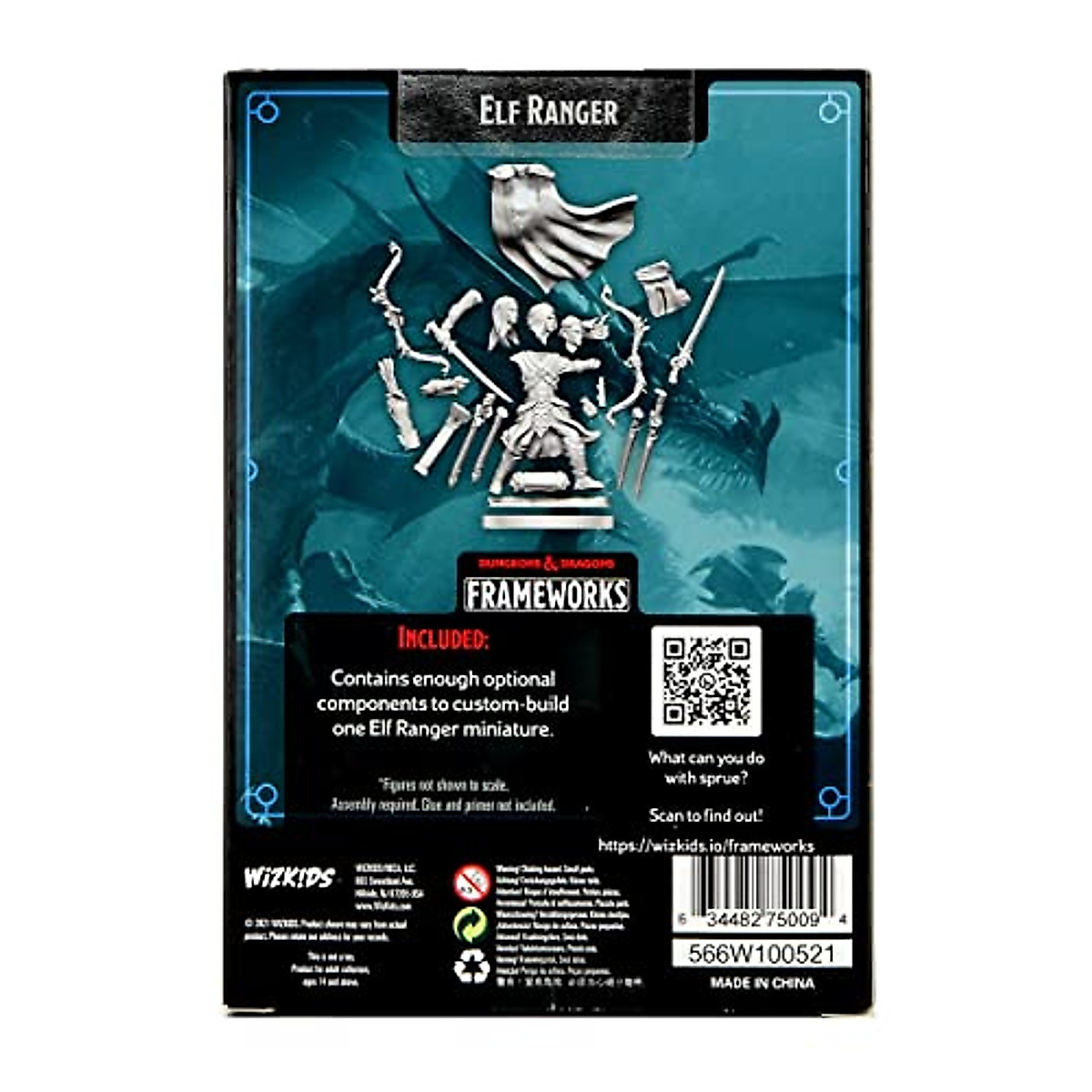 D&D Frameworks: Elf Ranger Male - Unpainted and Unassembled