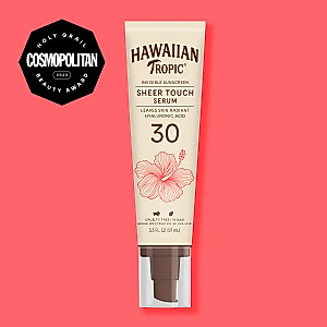 Hawaiian Tropic Sheer Touch Body Serum SPF 30, 3.3 oz | Hyaluronic Acid Serum, Sunscreen , Hydrating Serum, Travel Size, SPF 30, 3.3 oz
