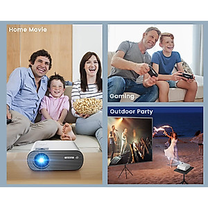 WiFi Bluetooth Projector, WiMiUS 2023 Top 1 Mini Projector with Carry Bag, Full HD 1080P & 300", Portable Projector for HDMI,VGA,USB,AV,Laptop,Smartphone