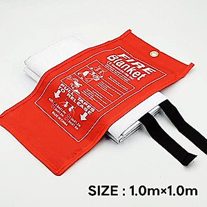 Diilaar Emergency Fire Blankets,Fire Blanket for Kitchenx2,Made of Fiberglass Fire Retardant Blankets for Grill, Fireplace,Car, Camping(40 * 40inch)