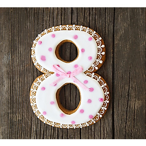 Sweet Cookie Crumbs Number Cookie Cutters, Stainless Steel (8)