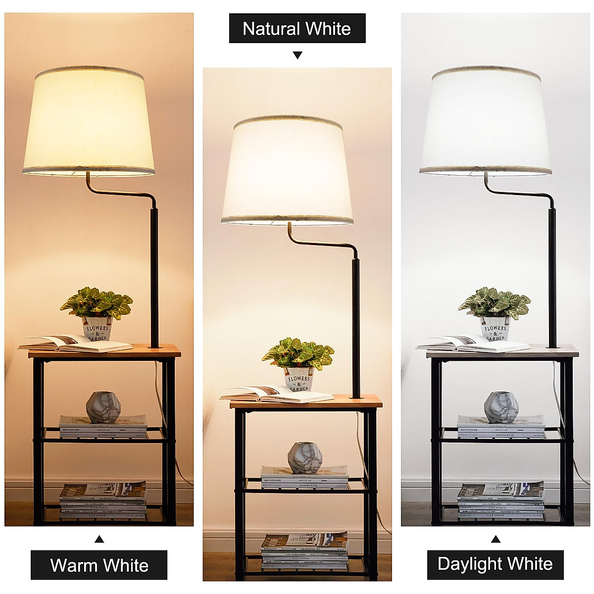 Lamp Shades Set of 2, 11"x 13"x 10" Large Beige Lampshades, Drum Lampshade for Table Lamps Floor Lamp, Natural Linen Fabric Replacement Lamp Shade, Hand Crafted Medium Lampshade, Easy Assembly