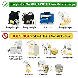 2X One-Piece Breastshields, Valves, Membranes Compatible with Medela Pump Parts, Pump in Style, Lactina, Symphony, Swing; 24 mm Standard breastshields; Made by Maymom
