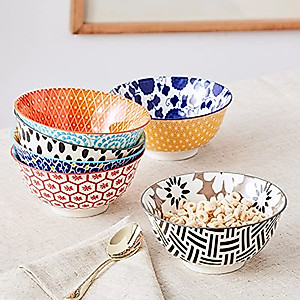 Certified International Porcelain Chelsea 6.25"Bowls, Set of 6,Multicolored