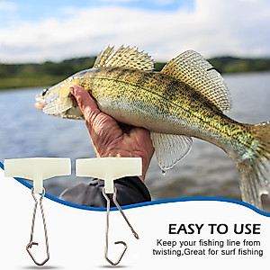 Fishing Line Sinker Slide High-Strength Braid Line Sinker Slider with Duo-lock Snap Sinker Weight Connectors Fishing Tackle Box Kit (30pcs)