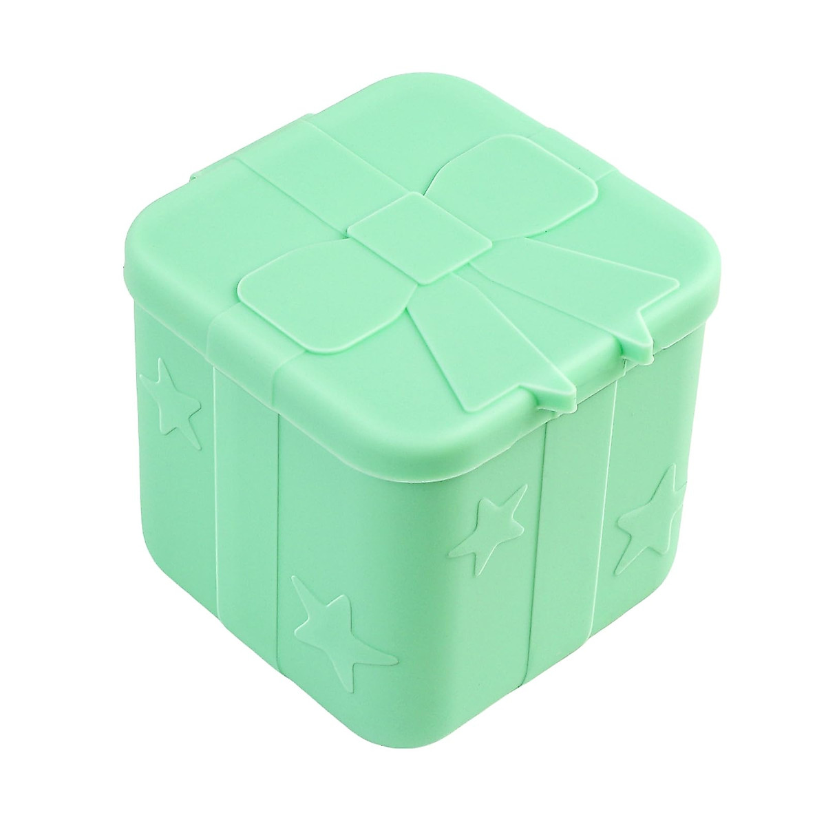 jyibinee 130ml 1/4PCS Food Storage Container, Silicone Snack Cups with Leak-Proof Design Flower Pattern Portable Food Container Reusable Sauce Holder for Home Light Green