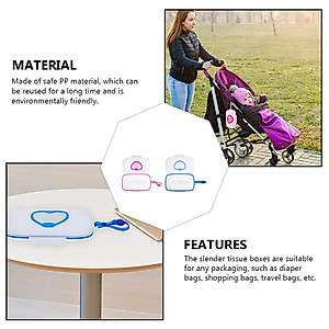 2pcs On- The- Go Wipes Dispenser Baby Wipe Dispenser Reusable Portable Wipe Holder Baby Wipes Container Travel Refillable Pouch