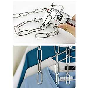 Falytemow Stainless Steel Space Saving Hanger Chains Magic Hangers Closet Space Saver Hanger Organizer Cascading Hangers Gain 80% More Space Set of 4