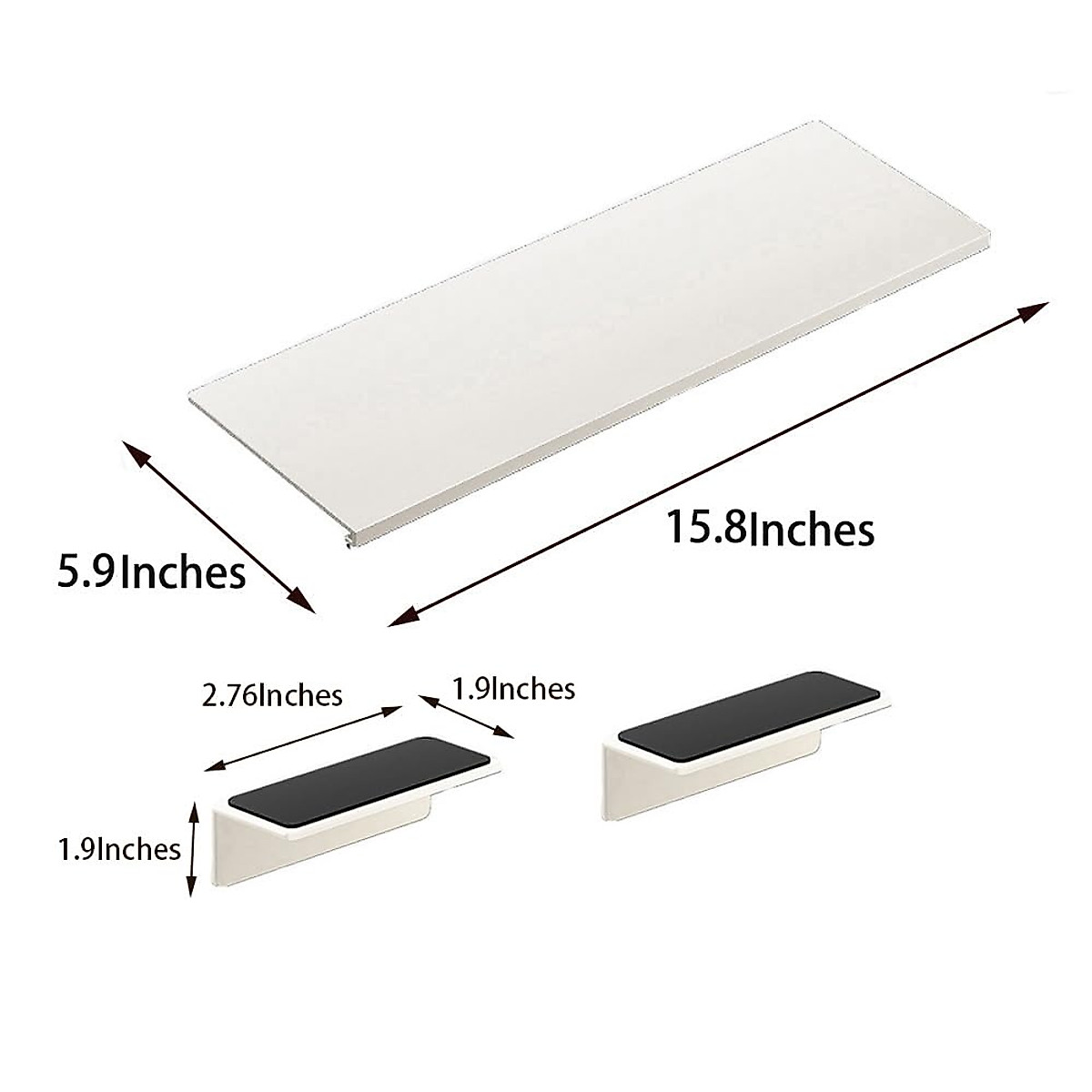 Vilemoon Carbon Steel Window Sill Extender Plate, Storage Shelf, Window Plant Shelves, Countertop Extension Board with Magnetic Base for Kitchen Organization Storage (40x15cm/15.8x5.9in)