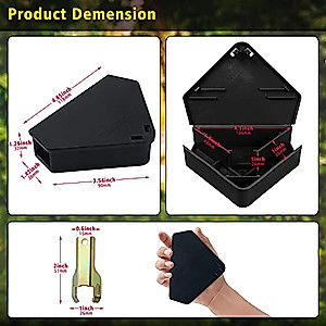 Mouse Station with Keys Black 6 Pack, Key Required Mouse Stations, Mice Stations, Keeps Children and Pets Safe Indoor & Outdoor