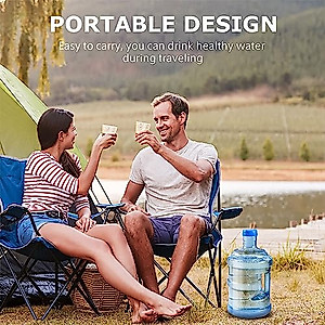 Toddmomy 5Liters Water Jug Plastic Crown Cap Reusable Water Bottle Water Storage Bucket with 2 Cap 5 Liters Water Container Camping Water Tank Barrel for Outdoor Home