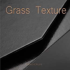 MALICPLUS Gift Box with Lid, Large Christmas Gift Box 9x9x3.4 Inches, Black Gift Box, Groomsman Proposal Box with Magnetic Closure for Thanksgiving Day (Grass Texture Black)