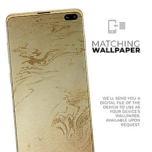 DesignSkinz Molten Gold Digital Foil Swirl V10 Protective Vinyl Decal Wrap Skin Cover Compatible with The Samsung Galaxy S20 (Screen Trim & Back Glass Skin)