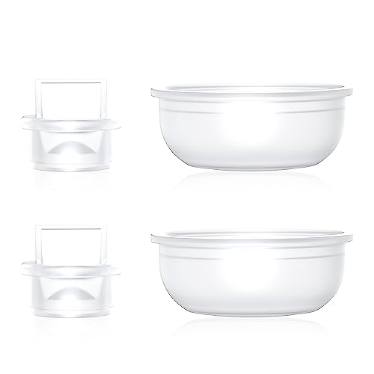 Paruu R12 Duckbill Valves & Silicone Diaphragm, R12 Original Breast Pump Parts, Wearable Breast Pump Replacement Accessories, 2 Pack Set