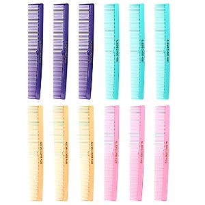 Allegro Combs #420 Hair Combs Barber Comb Beard Comb Combs For Women Mustache Comb Pocket Comb Set 12 Units