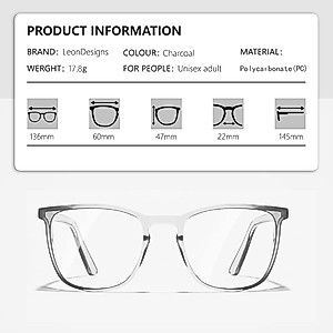 LeonDesigns Safety Glasses Anti-Fog Goggles Z87.1 Blue Light Blocking Anti-Dust UV Protection Glasses For Men Women (Square black1)