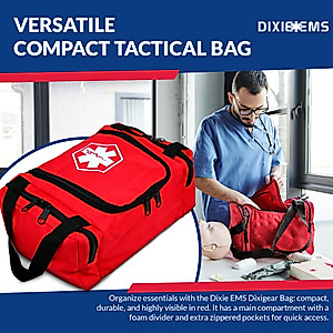 Dixie EMS Dixigear Empty First Responder II Bag 10.5" x 5" x 8" - Red