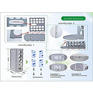 Howley Home Plastic Bag Holder (2 sets of grey and 2 sets of whit) Grocery Bag Holder Good for storing plastic bags under the sink,Wall-mounted space-saving sock and panty organizer in the cloakroom