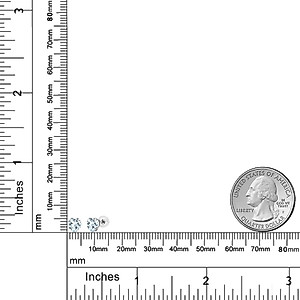 Gem Stone King 14K White Gold Sky Blue Aquamarine Stud Earrings For Women (0.76 Cttw, Gemstone Birthstone, Heart Shape 5MM)