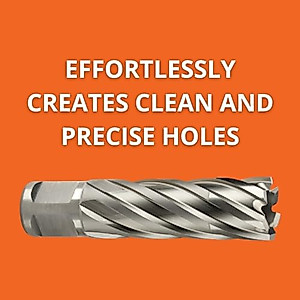 Jancy Slugger by Fein - HSS Nova Annular Cutter with Centering Pin - 3/4" Straight Shank, 2" Depth, 9/16" Diameter - 63134143042