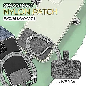 XDMEI Phone Lanyard, Universal Cell Phone Nylon Patch Crossbody Phone Lanyards Mobile Phone Adjustable Shoulder Neck Strap Lanyards (Dark Blue), One Size