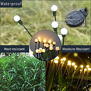 Ahongem Solar Garden Lights, Upgrade Your Yard with 8 LED Swaying Solar Lights - 2 Pack Eco-Friendly and Energy Efficient Solar Garden Decorative Lights for Pathway and Patio (Warm White)