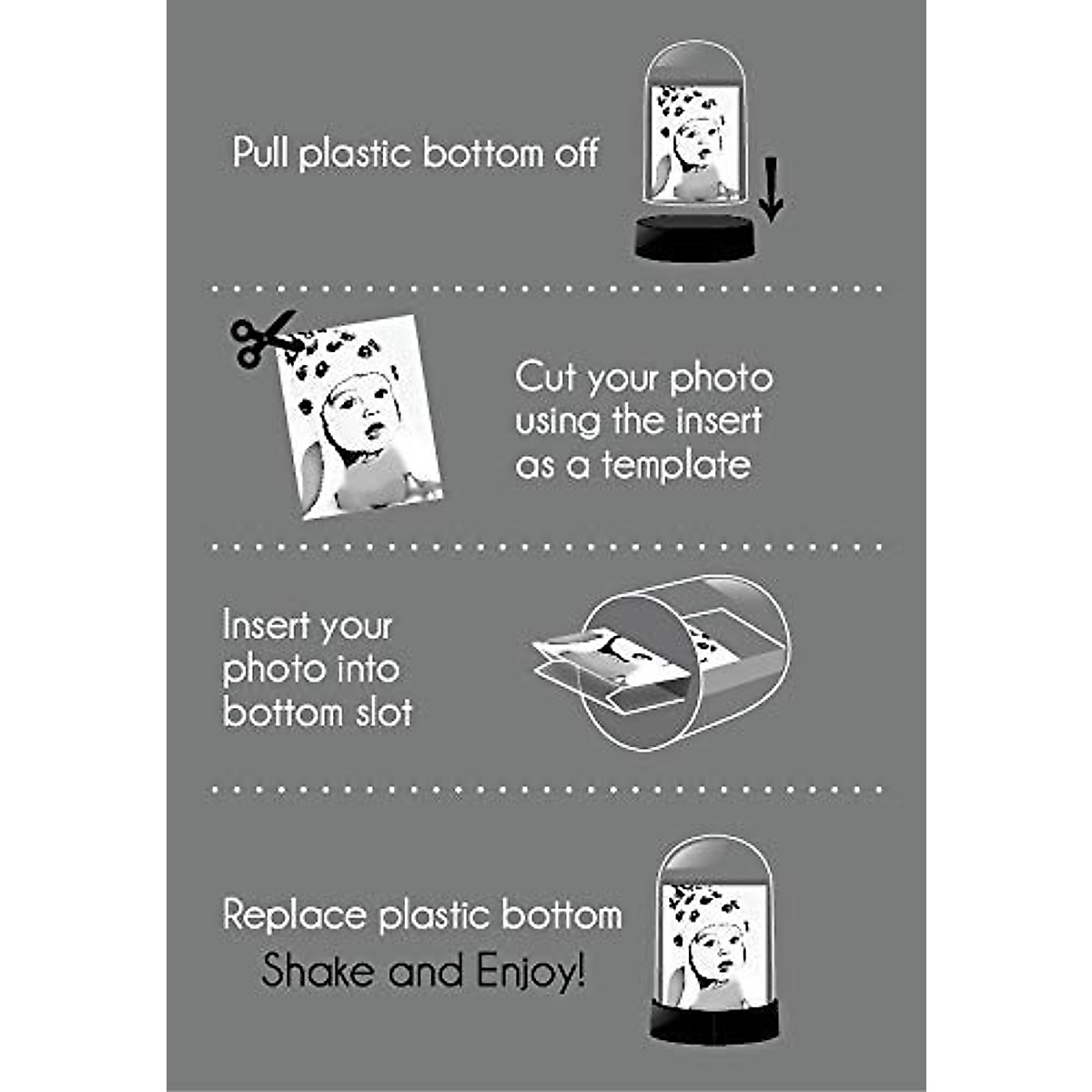 Neil Enterprises Inc. 2" x 2.875" Vertical Clear Photo Snow Globe