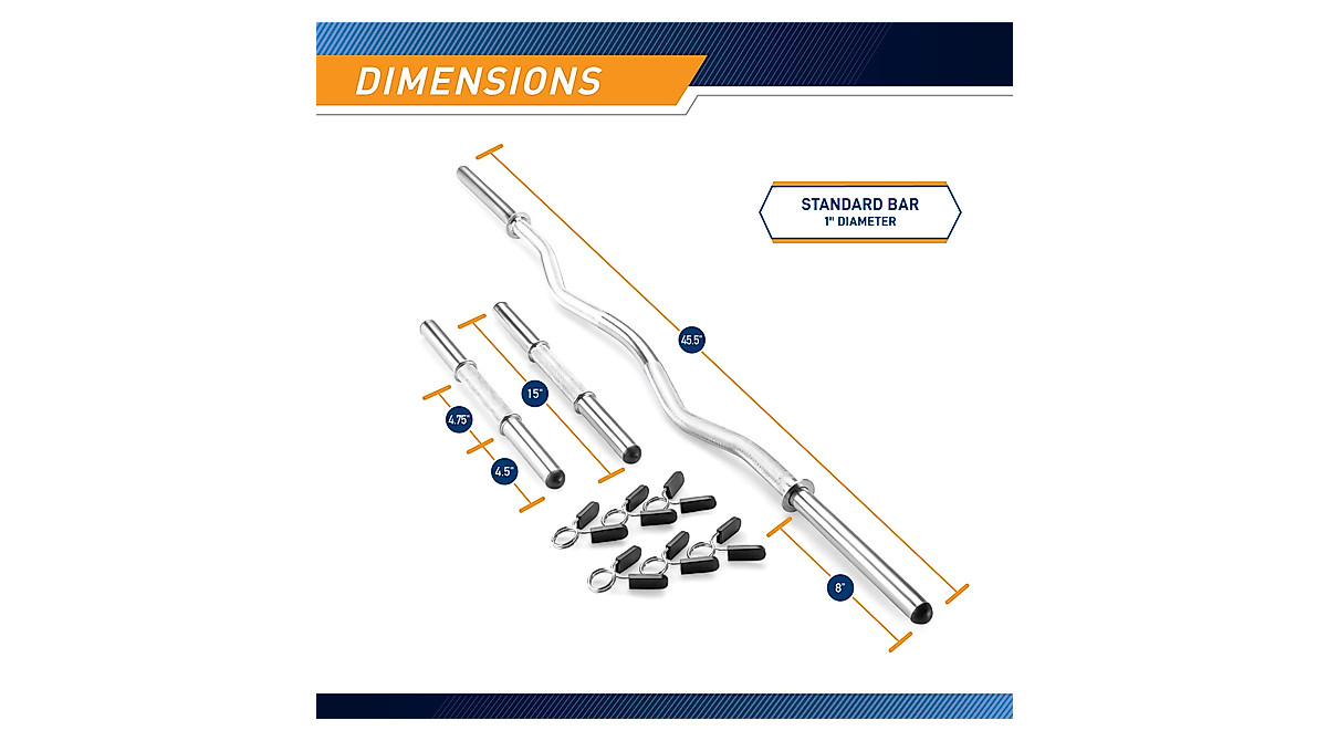 Marcy Standard Curl Bar & Dumbbell Set for Ultimate Workout