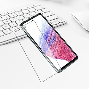 OMOTON [4 Pack] Screen Protector Compatible with Samsung Galaxy A53 5G - Easy Installation/Bubble Free/Tempered Glass for Galaxy A53/ A52 Series