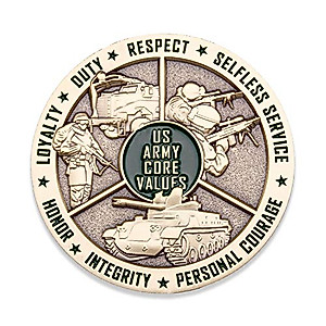 Army Core Values Challenge Coin - United States Army Challenge Coin - Amazing US Army Military Coin - Designed by Military Veterans!