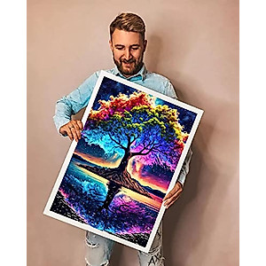 LWZAYS Diamond Painting Kits for Adults,5D DIY Full Drill Round Art Gems Vertical Diamond Art Perfect for Home Wall Decor 12x16 Inch/30 * 40cm