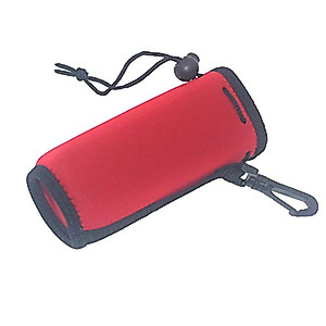 E - Living 500ML (16.9 OZ) Neoprene Water Bottle Drawstring Cooler/Coolie / Cover/Insulator / Holder/Huggie / Sleeve - 3Pack (13 Colors) (red+black+orangee)