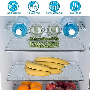 Hayder Shelf Liner, Durable Waterproof Refrigerator Liners Drawer Liner, Under Sink Mat, Washable Non Adhesive & Non Slip Liner Place Mat Roll, Flower Pattern (Clear 12"x 118")