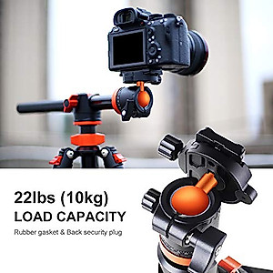 K&F Concept 94 Inch Camera Tripods 4 Section Ultra High Aluminum Professional Detachable Monopod Tripod with 360 Degree Ball Head Quick Release Plate for DSLR SLR Cameras T254A8+BH-28L (SA254T1)