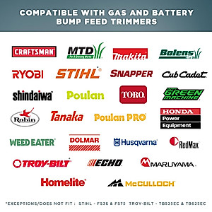 Aero-Flex® Universal Replacement Trimmer Head - Four Flexible line Blades - Fast & Easy to Change Flexible Blades | Saves Time - No More Trimmer Line