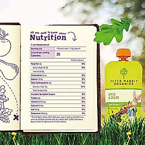 Peter Rabbit Organics Puree Fruit Apple Grape, 4 oz