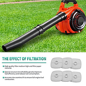 SYOWADA 6 Pcs A226000473 Air Filter Replacement For Echo SRM-266 SRM-280 PB-251 PPT-266 PE-266 HCA-266 T282, A226000470 A226000471 A226000472 Air Filters