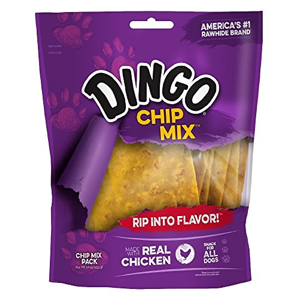Dingo Chip Mix Snack For All Dogs, Chicken, 16-Ounce