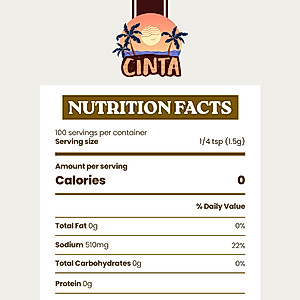 Cinta - Balinese Kusamba Sea Salt, Hand-Harvested Sea Salt from Bali, All-Natural Small Crystal Sea Salt With No Additives or Refining, Natural Salt for Cooking, Snacks, and More, 5.3 oz