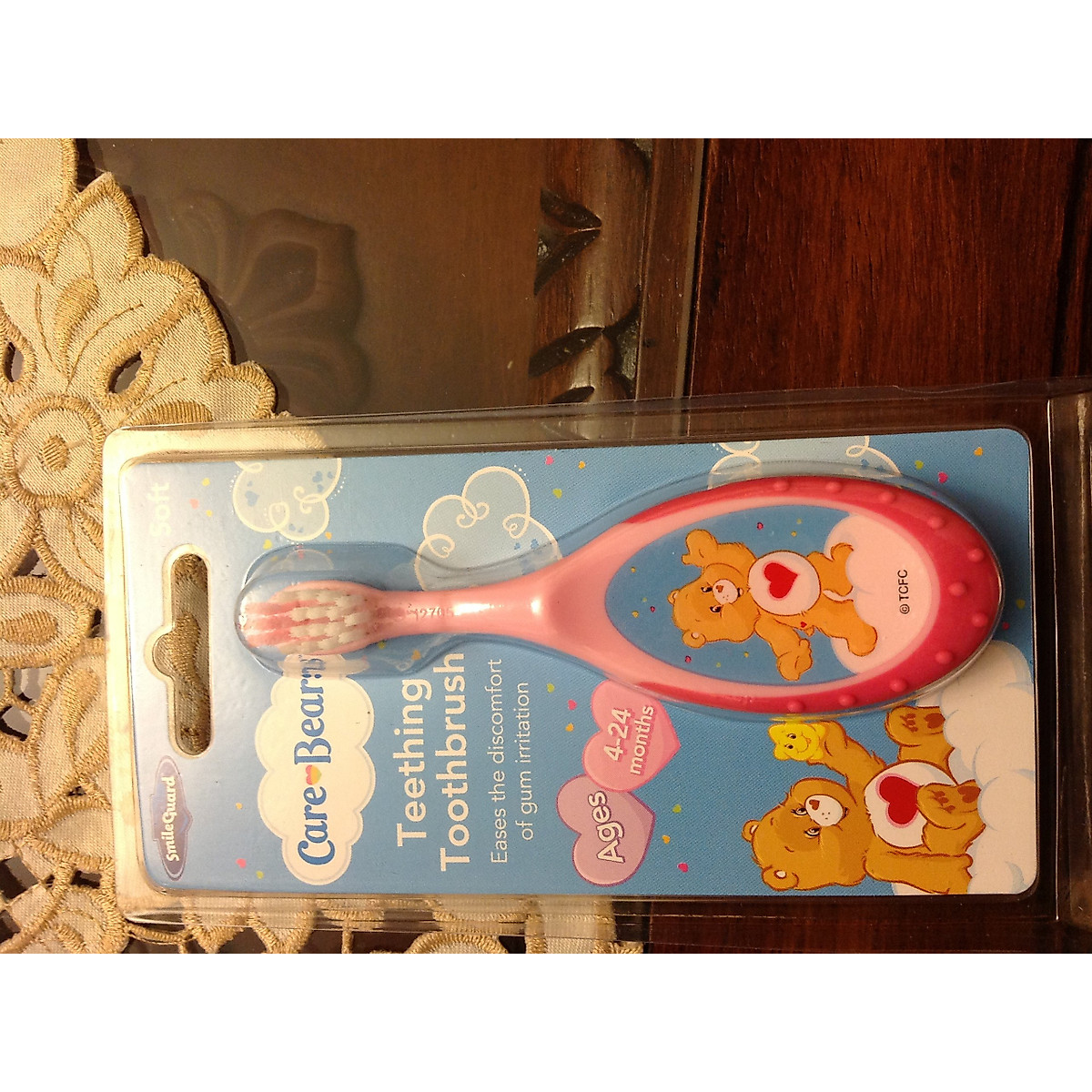 Care a Bears Teething Soft Toothbrush Pink Ages 4-24 Months