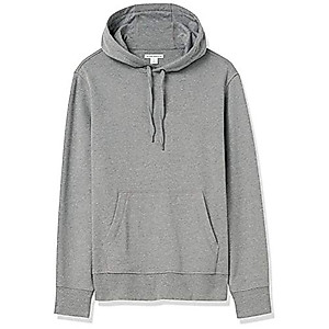 Amazon Essentials Men's Lightweight French Terry Hooded Sweatshirt, Charcoal Heather, Medium