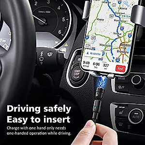 540° Rotation Magnetic Charging Cable（7-Pack, 1.6ft/3.3ft/3.3ft/6.6ft/6.6ft/10ft/10ft）Magnetic USB Cable, 3 in 1 Magnetic Phone Charger Nylon Braided Cord Compatible with Micro USB, Type C, iProduct