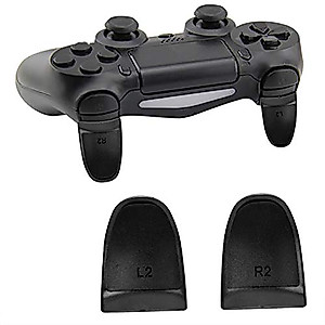 SALUTUY L2 R2 Controller Extenders, Extended Grips Controller Long Service Life ABS and Rubber for Controller for(Black)