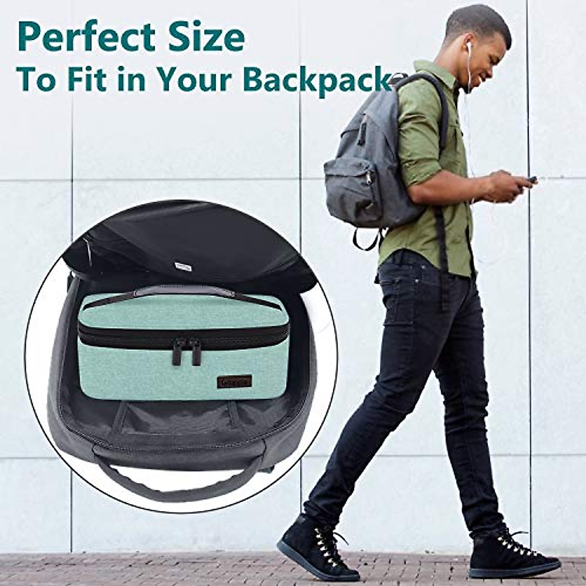 Gloppie Little Lunch Bag Small Insulated Lunch Box for Men Women Lunchbox Mini Lunchbag Petty Lunch Pail Reusable Kids Lunch Bag Snack Container Portable Cooler Bags Green